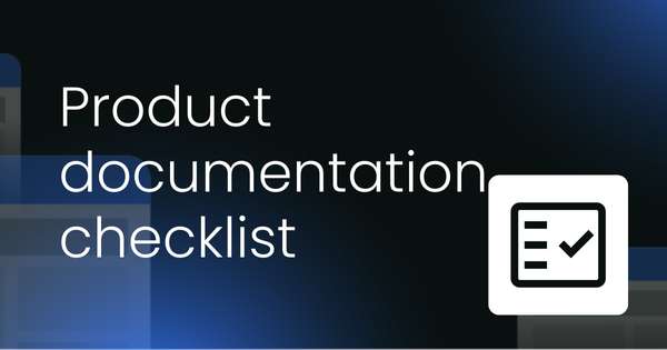 Product documentation checklist template