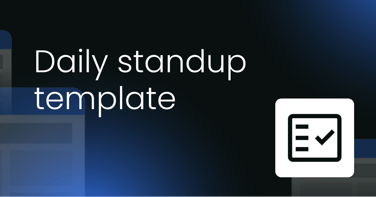 Daily standup template | PDF download