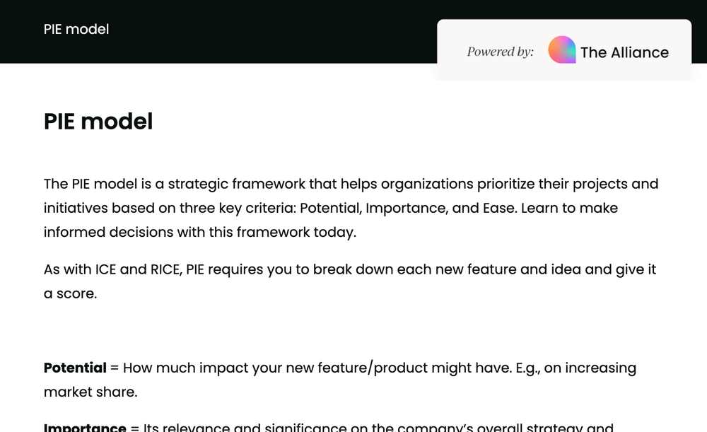 The PIE model framework | Free download